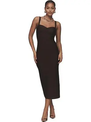 SIEMPRE X Sweetheart Bandage Maxi Dress - Brown