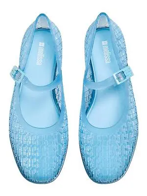 Melissa Harper Jelly Mary Jane Flats - Blue