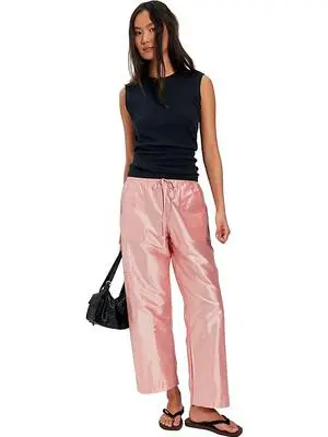 Donni. Taffeta Drawstring Cargo Pants Blossom