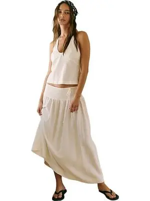 Free People Linen Skirt Set - Clean Ivory