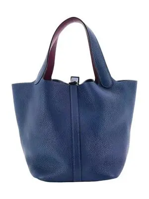 Hermès Eclat Picotin Lock Clemence Mm Bucket Bag - Blue