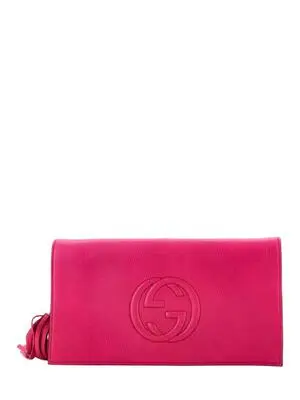 Gucci Soho Leather Clutch - Pink