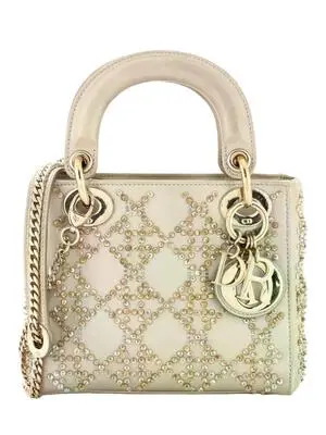 DIOR Lady Dior Chain Bag Crystal Embellished Mini Satchel