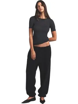 SKIMS Sheer Modal Long T-shirt - Onyx