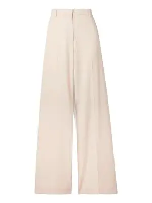 NILI LOTAN River Wool-twill Wide-leg Pants - Ivory