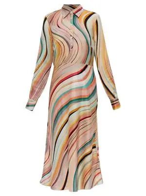 Paul Smith Long-sleeve Midi Dress - Neutrals