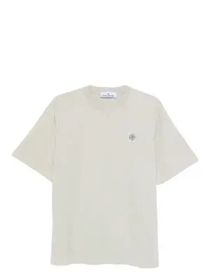 Stone Island Compass-patch T-shirt - Neutrals