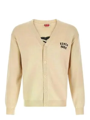 Kenzo Boke Heart V-neck Cardigan - Neutrals