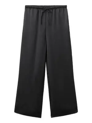 MANGO Satin Drawstring Pants