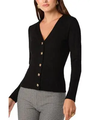 Astr The Label Mckenzie V-neck Cardigan - Black