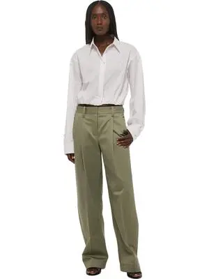 Helmut Lang Relaxed Pleated Trousers - Vetiver