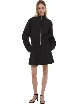 Helmut Lang Wardrobe Wool Gabardine Bomber Jacket - Black