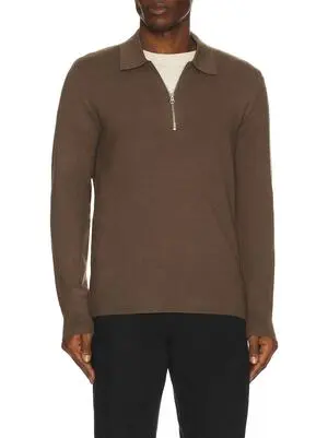 SAMSOE SAMSOE Guna Half Zip Sweater - Canteen