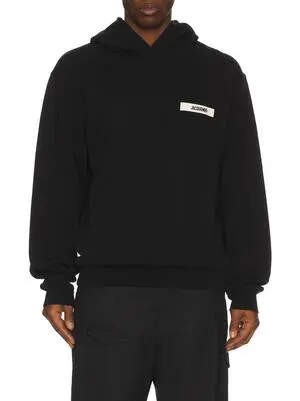 Jacquemus Le Hoodie Gros Grain - Black