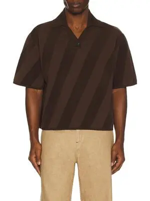 Jacquemus Le Polo Maille Berlingot In Brown - Dark Brown