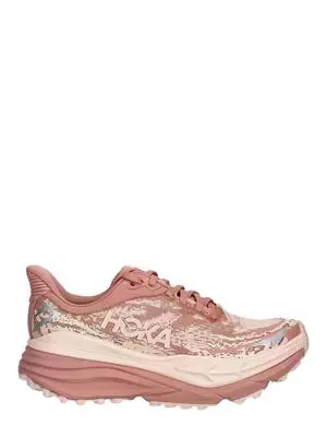HOKA Stinson 7 Printed Lace-up Sneakers - Pink
