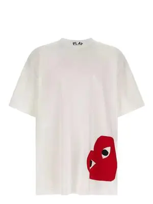 Play Comme Des Garcon Front Print T-shirt - White