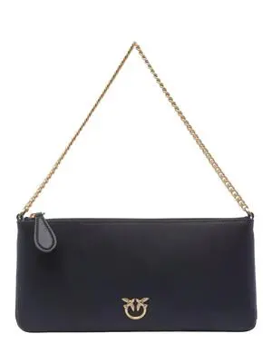 Pinko Logo-appliqué Shoulder Bag - Black