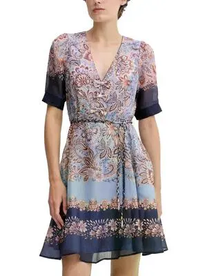 Hale Bob Aubrie Floral-print Mini Dress - Blue