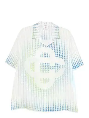 Casablanca Dots Cuban-collar Graphic Shirt - White