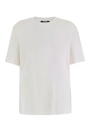 Jacquemus Logo-lettering Crew-neck T-shirt - Neutrals