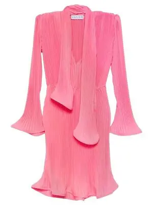 ROWEN ROSE Pleated Scarf Midi Dress - Pink