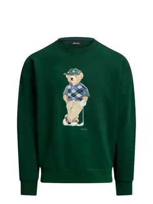 Rlx Ralph Lauren Bear-graphic Sweatshirt - Green