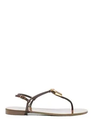 GIUSEPPE ZANOTTI Buckle Embellished Sandals - Brown