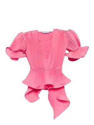 ROWEN ROSE Pleated Puffy Blouse - Pink