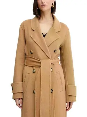 FRACOMINA Belted Double-breasted Coat - Brown