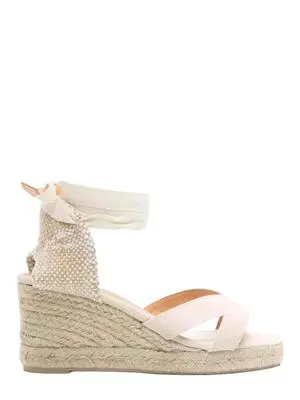 CastaÑer Bailey Lace-up Wedge Espadrilles - Neutrals