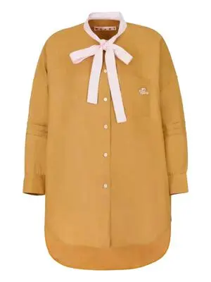 Marni Embroidered-logo Pocket Shirt - Yellow