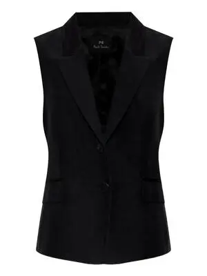 Paul Smith Buttoned Sleeveless Jacket - Black