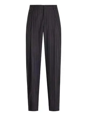 Dolce & Gabbana Striped Pleated Trousers - Blue