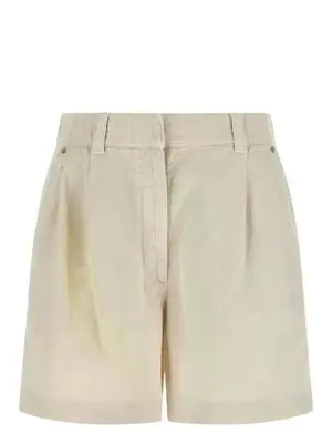 Brunello Cucinelli Monili-detail Concealed-fastening Shorts - Neutrals