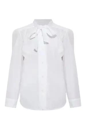 R13 Tie-detail Long-sleeve Shirt - White