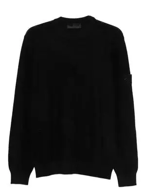 Stone Island Logo-patch Sweater - Black