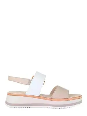 Gabor Slingback Platform Sandals - White