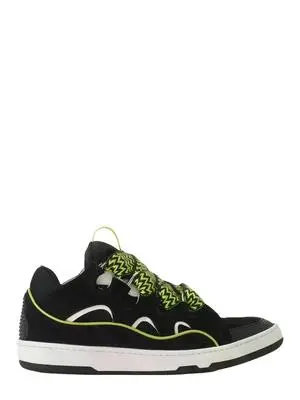 LANVIN Curb Metallic-detail Sneakers - Black