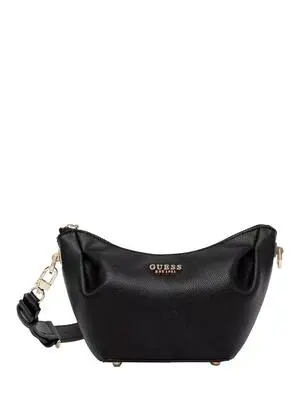 Guess Logo-detail Zip Satchel Bag - Black