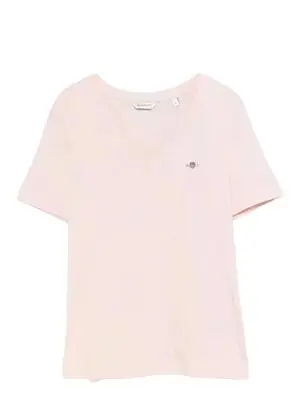 Gant V-neck T-shirt - Pink