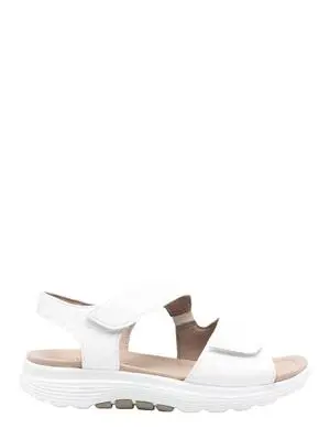 Gabor Double-strap Leather Sandals - White