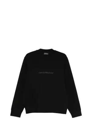 Emporio Armani Logo-detail Crew-neck Sweatshirt - Black