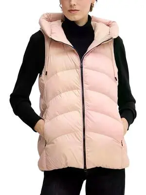 Geox Quilted Hooded Gilet - Pink
