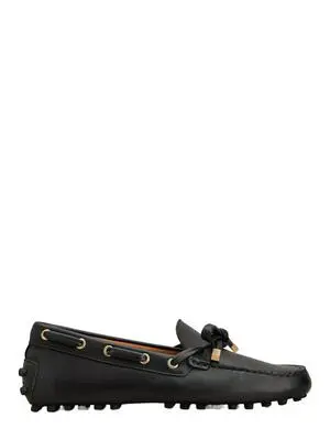 TOD'S Bow-detail Gommino Loafers - Black