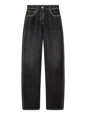 Versace Studded Denim Trousers - Black