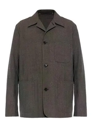 Paul Smith Buttoned Wool Overshirt - Brown