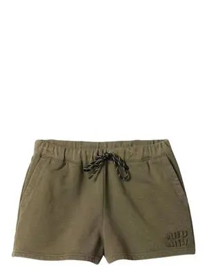 Miu Miu Logo-detail Sweat Shorts - Green