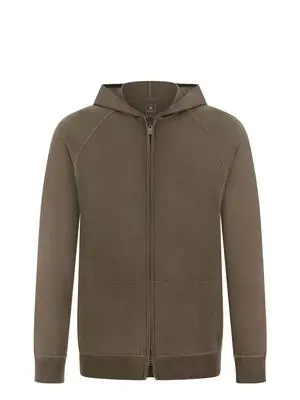 Boggi Milano Full-zip Hooded Jumper - Neutrals