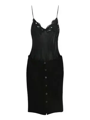 Jean Paul Gaultier Lace-detailed Mini Dress - Black